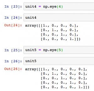【Python NumPy 独学】ベクトル・行列の生成・初期化方法(3)：単位行列の生成（ identity、eye）について、サンプルコード ...